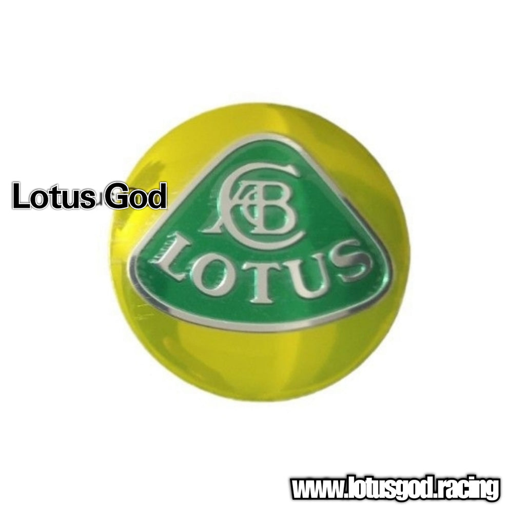 Lotus Yellow | Black Bonnet Nose Boot Badge Wheel Hub Emblem 56.5mm Fo ...